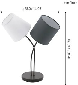 Eglo 95194 - Stolní lampa ALMEIDA 2xE14/40W/230V