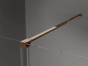 Mexen Velar posuvná sprchová stěna Walk-in 130 x 200 cm, matné sklo 8 mm, růžové zlato - 871-130-000-33-60