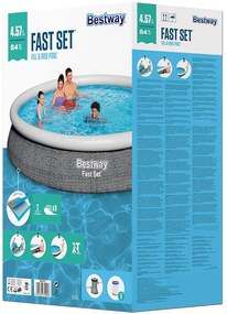 BESTWAY Fast Set Bazén 457 x 84 cm, kartušová filtrace 57313