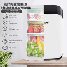 Costway 15 L mini lednice 2 v 1 Funkce chlazení a ohřevu přenosná mraznička