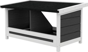 Hnízdní box PawHut z jedlového dřeva s asfaltovou střechou pro kuřata 66x37x34 cm šedý |
