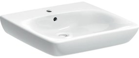 Geberit Selnova Comfort - Umyvadlo bezbariérové, 550x550 mm, s přepadem, otvor pro baterii, bílá 501.461.00.7