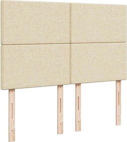 Box spring postel s matrací krémová 140x200 cm textil 3292077