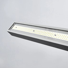 Kancelářská LED stojací lampa Jolinda, stříbrná, CCT, senzor, stmívač