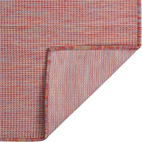 Venkovní hladce tkaný koberec 80x150 cm červená 340820