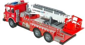 LEAN Toys Velká sada hasičů: hasičské auto, figurky, čtyřkolka, přilba pro děti