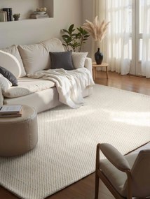 ELLE Decoration, Kusový koberec Lyon Beans 106314 Natural Cream z kolekce Elle, 140x200, bílá, ložnice