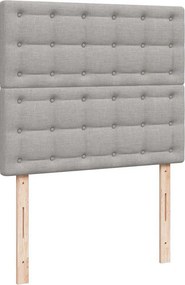 Box spring postel s matrací světle šedá 120x190 cm textil 3270383