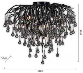 Paul Neuhaus 8091-18 - Přisazený lustr ICICLE 9xG9/40W/230V pr. 50 cm černá