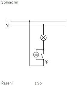 ABB Swing (L) vypínač č.1So hnědá 3557G-A01341 H1