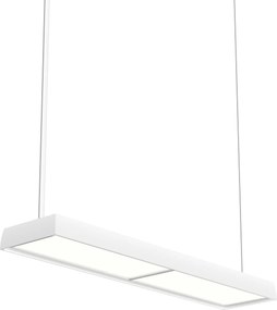 Závěsná lampa Slim Box Suspended LED KA HO s opálovým difuzorem ovládání osvětlení přes Bluetooth bílá