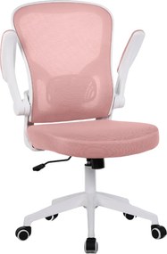 Dětská otočná židle Neoseat LEXI — látka, růžová