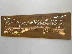 Li-Go "Jezero" světelný obraz 230V 120x40 cm provedení povrchu: dub světlý