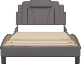 Rám postele Viana bez matrace šedý 100x200 cm umělá kůže 3208078