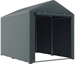 Outsunny garážový stan, 1,6 x 2,18 x 1,72 m, skladovací stan s UV ochranou, dveře na zip, vodoodpudivá fólie, garáž na zahradní nářadí