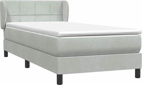 Box Spring Postel s matrací Světle šedá 90x220 cm Samet 3317553