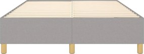 Rám postele s boxspringem světle šedý 140 x 200 cm textil 3120961