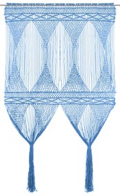 Macramé závěs modrý 140 x 240 cm bavlna 323990