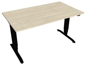 Elektr. nastavitelný stůl 140x80 - Hobis Motion MS 3 1400 Dekor stolové desky: akát, Barva kovové podnože: černá