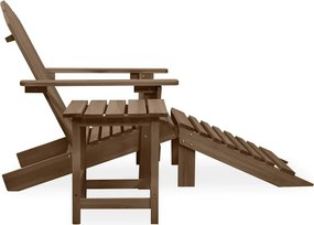 Zahradní židle Adirondack podnožka a stůl masivní jedle hnědá 315931