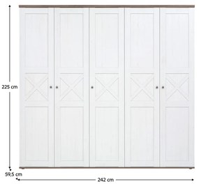 Kondela Skříň, borovice canyon/dub sonoma trufel, TEINA SZF5D