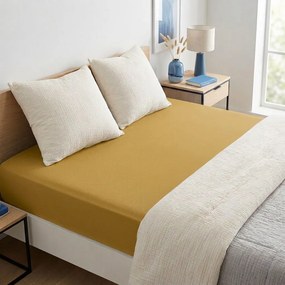 4Home Jersey prostěradlo IDEAL hořčicová, 200–220 x 200 cm, 200 x 200 cm