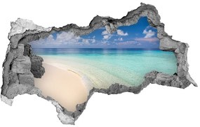 Wallmuralia Samolepící nálepka Pláž na Maledivách 95x73 cm