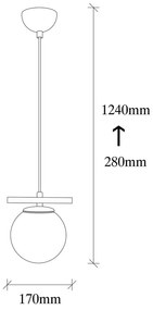 Černo-bílé závěsné svítidlo Opviq lights Üzüm