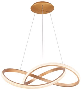 LED stmívatelný lustr Infinity 80 Cct zlatá s dálkovým ovládáním