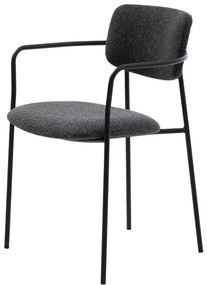 Designová jídelní židle Quirinus tmavě šedá
