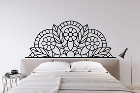 Lepy.cz Samolepka na zeď Mandala půlkruh Velikost (šířka x výška): 200x81cm, Barevná varianta: Bílá