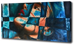 Wallmuralia Foto obraz na plátně do obýváku Žena abstrakce 100x50