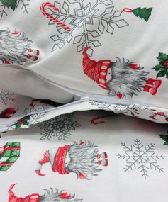 Povlečení bavlněné Vánoční Merry Christmas white 200x140cm+90x70cm TiaHome