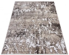 Moderní kusový koberec NIL 8019 1 944 Abstraktní béžový šedý bílý Rozměr: 80x150 cm