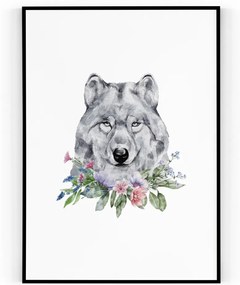 Plakát / Obraz Vlk Pololesklý saténový papír 210 g/m² A4 - 21 x 29,7 cm
