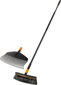 Set FISKARS QUIKFIT hrábě na listí + koště + násada 1016608 10713