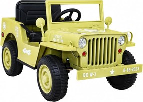 Ramiz Retro vojenské auto pro děti béžové + pohon 4x4