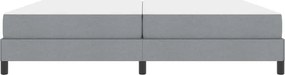 Postel s boxspringem Světle šedá 200 x 200 cm textil 3398514