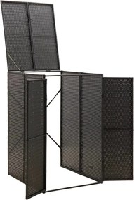 vidaXL Přístřešek na popelnici 70 x 80 x 117 cm polyratan [319860] Barva: Černá