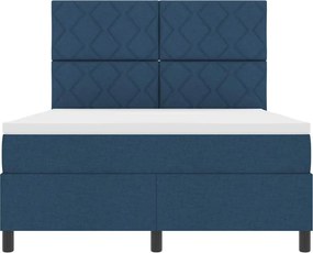 Postel s boxspringem s čelo Modrá 160 x 200 cm textil 3339482