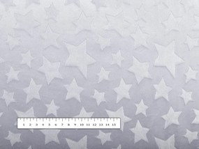 Biante Dětský povlak na polštář Minky hladký MKH-004 Hvězdičky - Šedý 70 x 90 cm