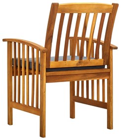 Zahradní jídelní židle 2 ks s poduškami masivní akáciové dřevo,  312130