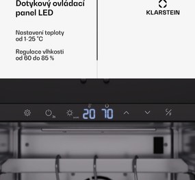 Klarstein Skříň na zrání masa, 88 L, antibakteriální, LED, dotykové ovládání, regulace vlhkosti