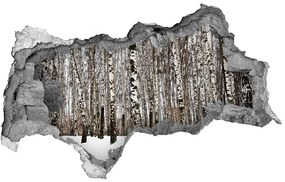 Wallmuralia Nálepka fototapeta 3D výhled Břízy zima 95x73 cm
