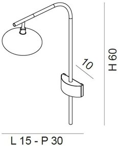 Metal Lux 260.901.01 Dolce, nástěnné svítidlo 1xG9, chrom/čiré sklo, výška 60cm