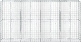 Gabionový koš s víkem 400 x 50 x 200 cm pozinkované železo 3295169