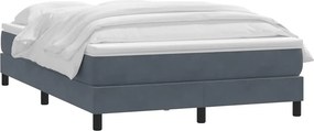 Box spring postel s matrací tmavě šedá 160x210 cm samet 3315928