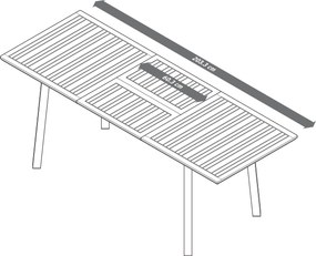Tchibo - Prostorově úsporný rozkládací zahradní stůl »Liska« - barva: šedá