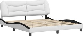 Rám postele s LED bez matrace Hvar bílý a černý 180x200 cm 3213954