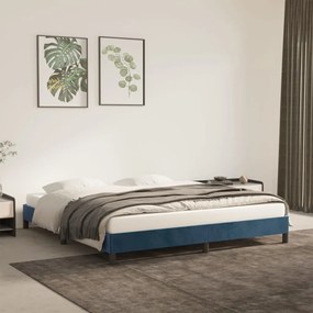Rám postele tmavě modrý 160 x 200 cm samet,  346986 HangarStore.cz